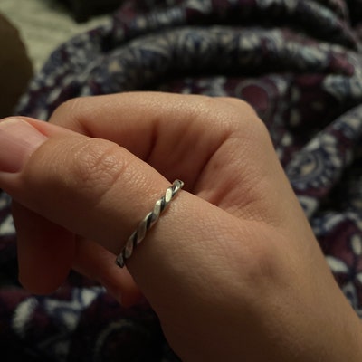 Sterling Silver Stacking Ring Twisted Ring Silver Ring Band Silver ...