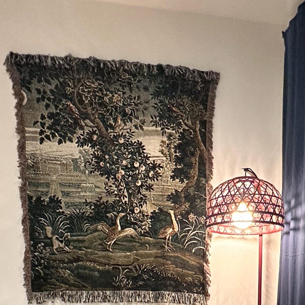 Tapisserie française tissée à accrocher au mur Verdure Château et ...