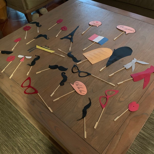 Paris Photo Booth Props Printables, Paris Party Props, Paris Photo ...