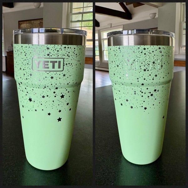 Yeti 30 Oz. Rambler, Engraved Yeti, Laser Engraved, Sparkle & Star ...