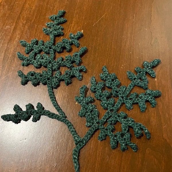 Fern Leaf Crochet Pattern Step by Step US Terms DIY Pattern Ready for ...