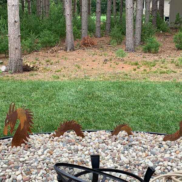 Large Dragon Garden Stake Yard Art Sea Monster Lawn Ornament Large ...