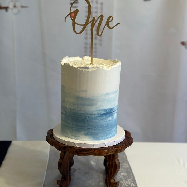 Calligraphy One First Birthday Cake Topper / Toddler Birthday Cake ...