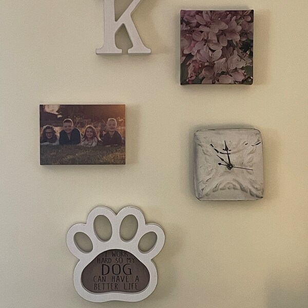 Vintage, Unique Upcycle Wall Décor Ceiling Tin Clock With off Center ...