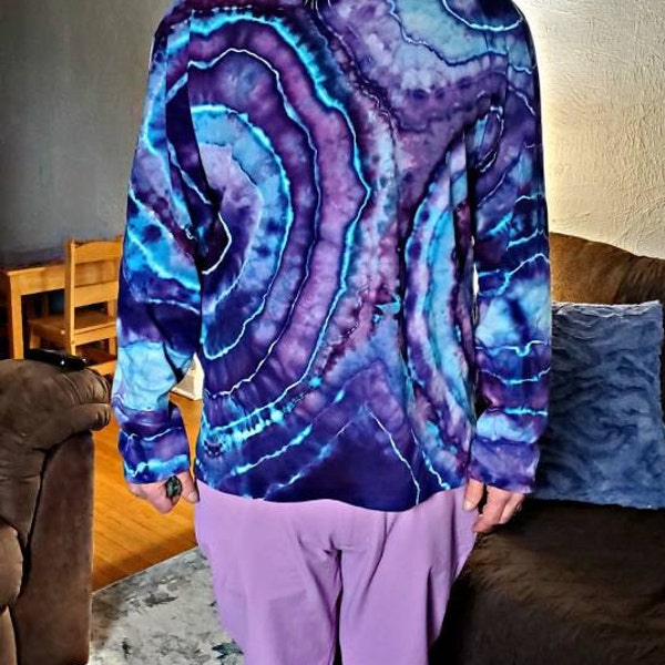 Geode Tie Dye Shirt, Psychedelic Clothing, Tye Dye Shirt, 50th Birthday ...