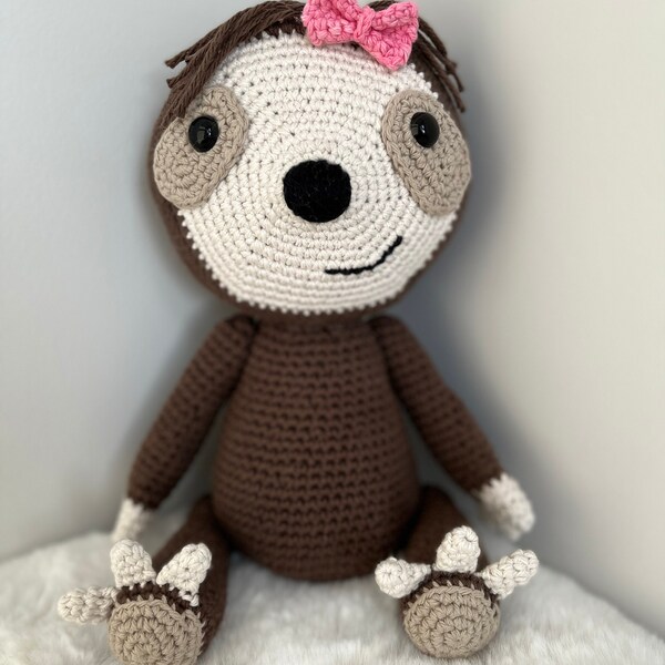 PATTERN Sam the Sloth. PDF Crochet Sloth Pattern, Cute Amigurumi Sloth ...