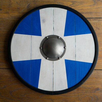 Steel, Wood and Leather Skyrim Solitude Hold Shield Replica Norse ...