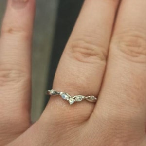 Round Star Sapphire Engagement Ring Moon Star Design Nature Inspired ...