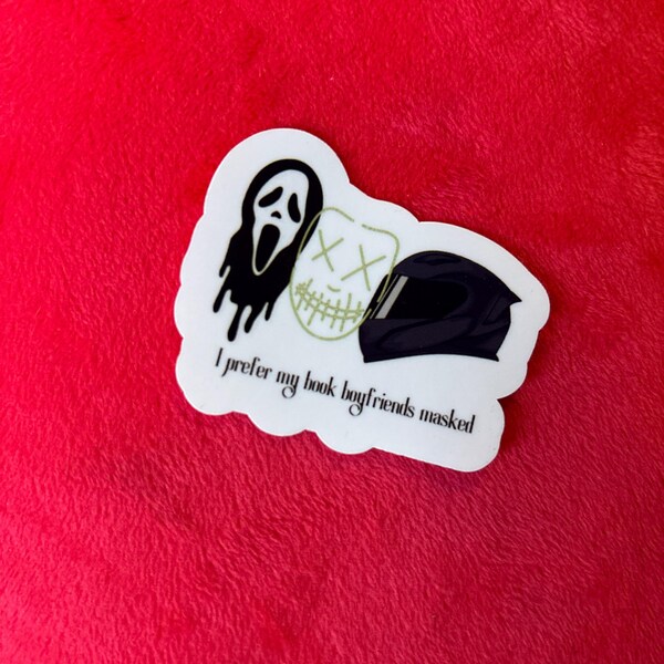 Mask up and Chase Me - Masked Men Merch Sticker Created for Book Lovers ...