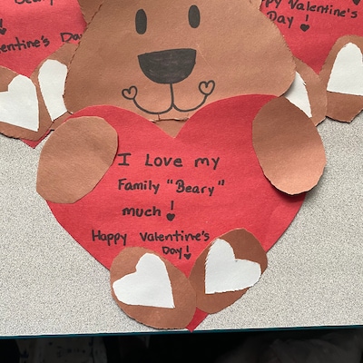Love You Beary Much Craft Template - Etsy