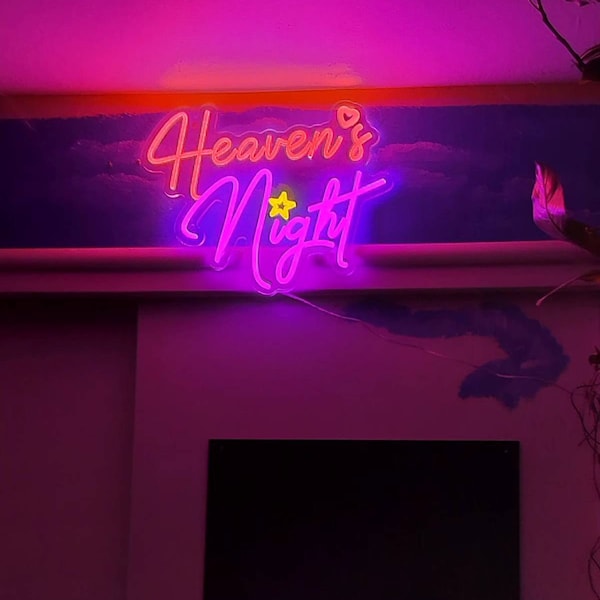 Heaven's Night Neon Sign Custom Neon Lights Sign Wedding Neon Sign LED ...