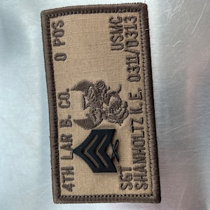 Leather Plate Carrier Flak Patch 2.25 X 4 Embroidered Patch on Hand ...
