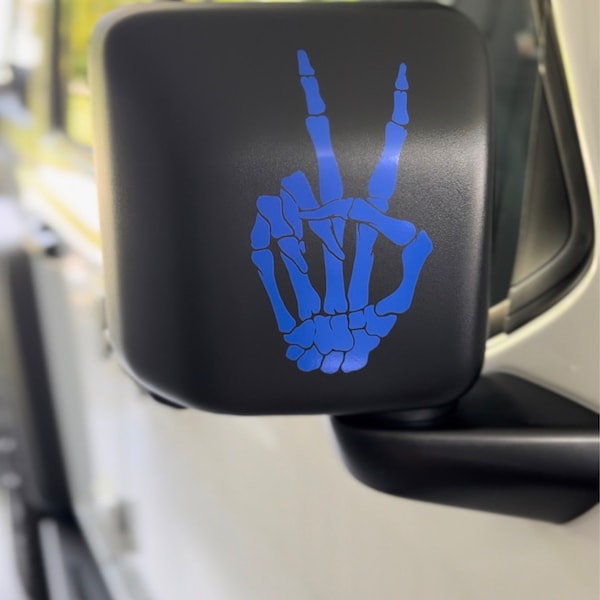Skeleton Wave, Side Mirror Decal, Wave Dammit, Skeleton Peace Hand ...