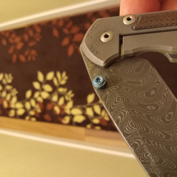 Large Sebenza 21 / 31 & Large Inkosi Custom Titanium Double Thumbstud ...