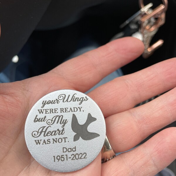 Your Wings Personalized Memorial Dove Pocket Token, Memorial Token ...