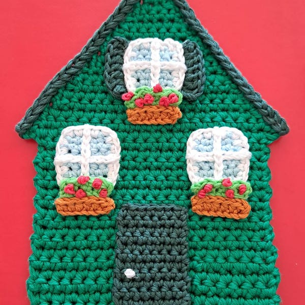 Crochet House Applique Pattern | Beginner Friendly Cottage (PDF Pattern ...