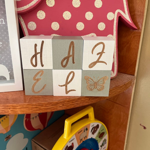 Jungle Nursery Decor Blocks / Safari Nursery Safari Baby's Room Decor ...