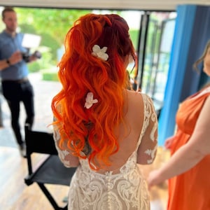 Set of 5 Small Ivory Hydrangea Bud Hair Flowers Flower Hair - Etsy