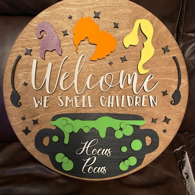 Hocus Pocus Smell Children Door Hanger Svg File Laser Glowforge File ...