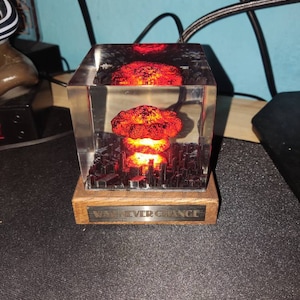 Explosion Bomb Resin Lamp, Atomic Bomb Diorama, Nuke Bomb Fallout 4 ...