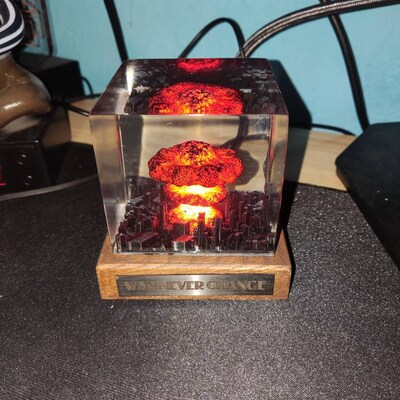 Explosion Bomb Resin Lamp, Atomic Bomb Diorama, Nuke Bomb Fallout 4 ...
