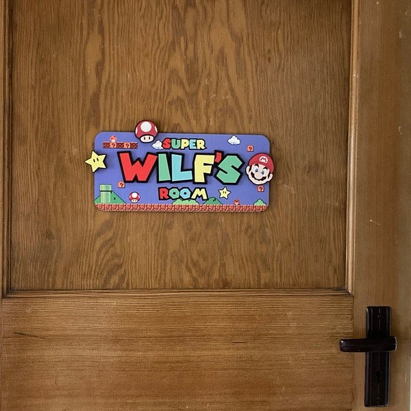 Mario Personalised Door / Room / Games Room Sign - Etsy