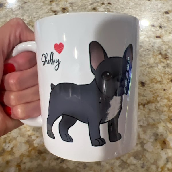Custom French Bulldog Mug, Personalized Frenchie Mug, Frenchie Gift ...