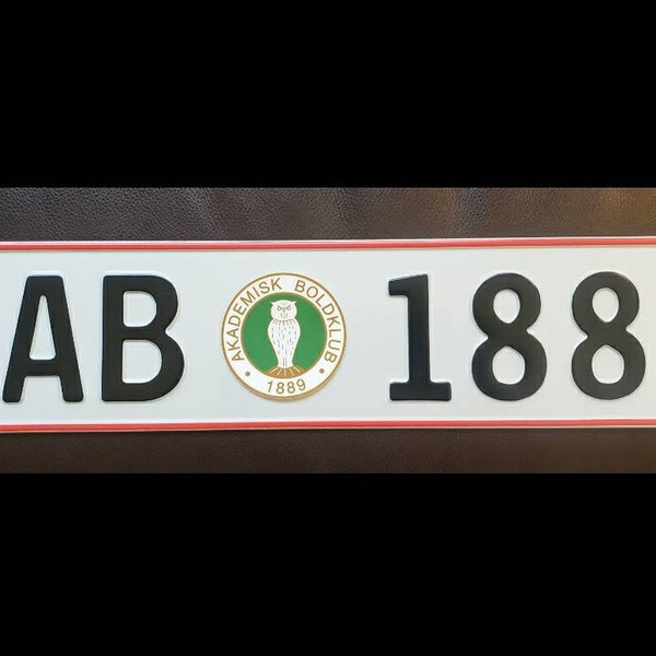 Custom Denmark License Plate / Denmark License Plate / European DK ...