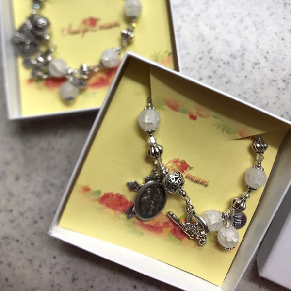 St. Raphael Archangel Chaplet, One Decade Pocket Rosary in Natural ...