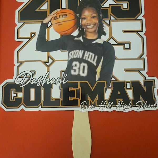 Laminated Personalized Cheerleading Fan, Custom Handheld Fan ...