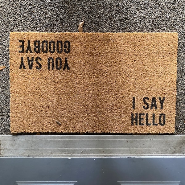 Hello Goodbye Doormat, Hello Doormat, Hello Goodbye Door Mat, Beatles ...