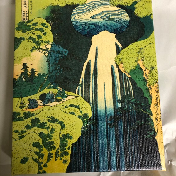 Katsushika Hokusai Art Canvas, Amida Waterfall Canvas Print, Deep ...