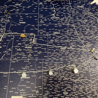 Ring Map Pins Set of 10 MP116 Map Your Travels by Threading String ...