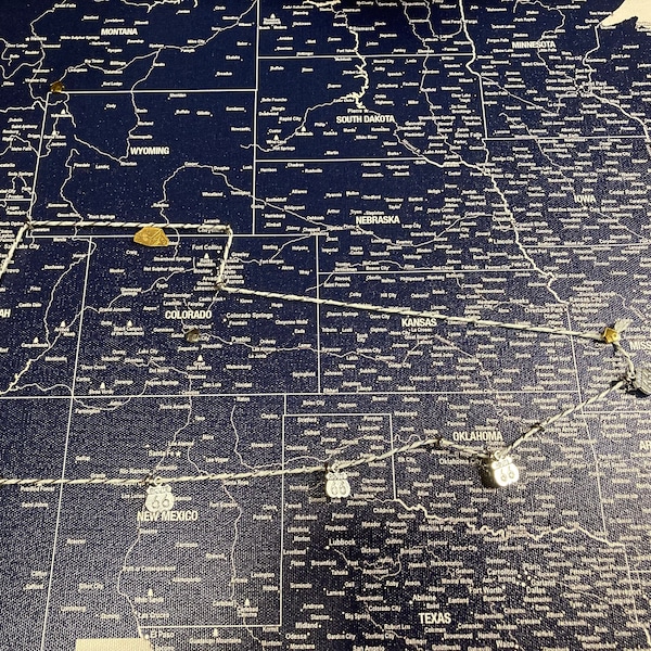 Ring Map Pins- Set of 10- MP116- Map Your Travels by Threading String ...