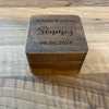 Personalized Wedding Ring Box, Square Custom Wooden Ring Carrier Box ...