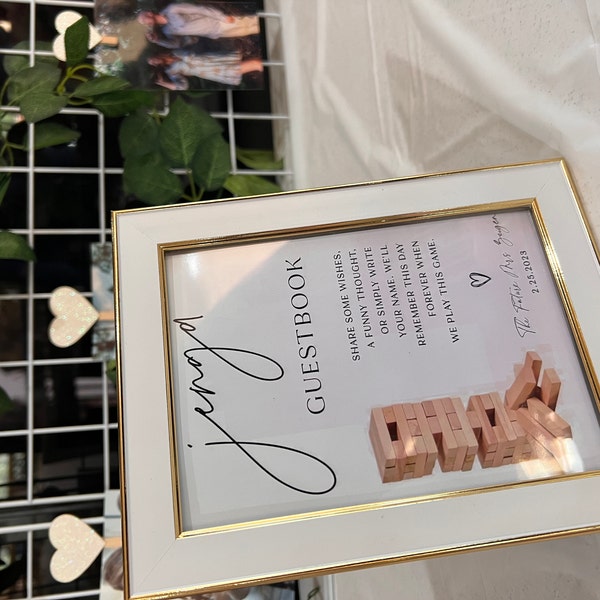 Editable Jenga Game Sign, Wedding Jenga Guestbook Sign, Jenga Game Sign ...