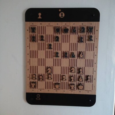 Wallchess New Generation Metal Magnetic Wall Chess Set: Mono Wall Game ...