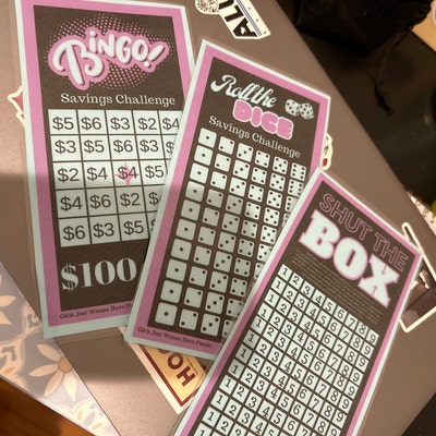 GAME NIGHT Savings Challenge Bundle-shut the Box-roll the Dice-bingo-a6 ...