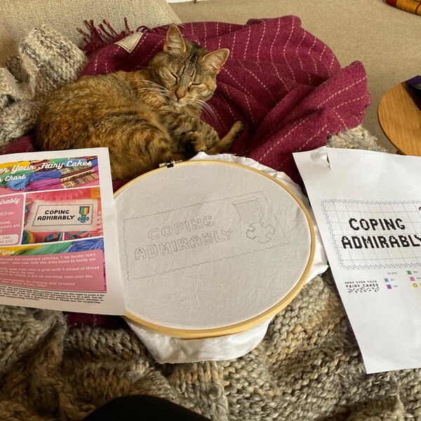 Coping Admirable Cross Stitch Pattern PDF Instant Download Mental ...