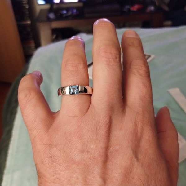 Lindy Star Sapphire Gemstone Ring for Men's Cocktail Ring, 925 Sterling ...