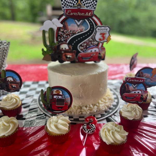 Cars Cake Topper Mcqueen Cake Topper Cars Party - Etsy