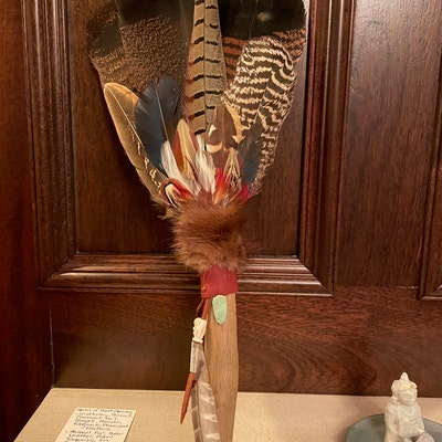 Spirit of Shaman Medicine Smudge Fan With Rattle Shaman Wand, Shaman ...