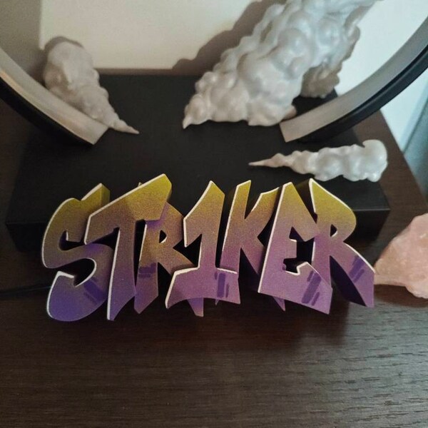 3D Printed Graffiti Letter: Custom Name, Spray Painted Model - Etsy