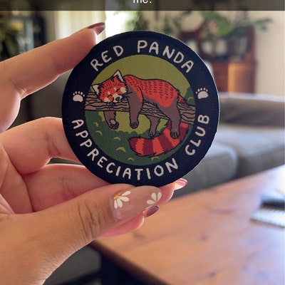 Red Panda Appreciation Club Iron on Woven Patch 7cm - Etsy