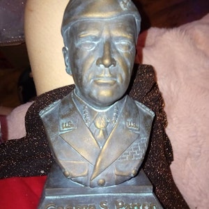 George S. Patton Color Bronze Bust Figure Sculpture - Etsy
