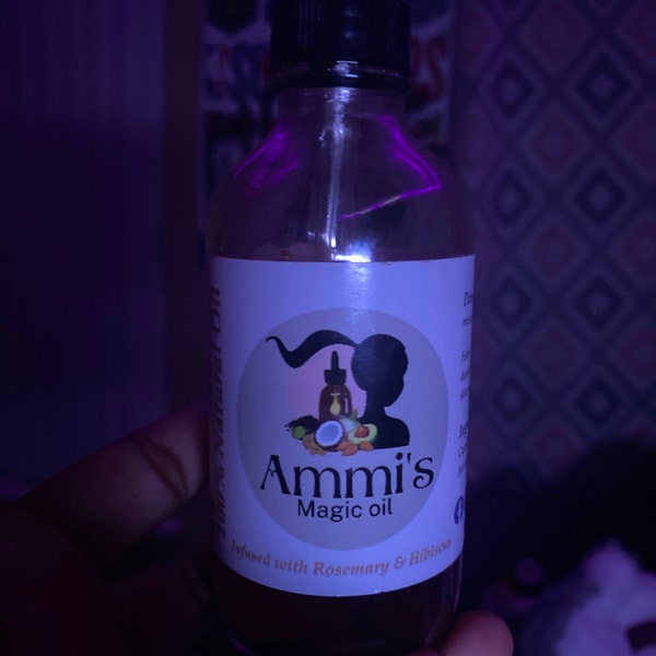 Ammi's 100% Natural Pure Hair Growth Oil With Rosemary & Hibiscus (15 ...