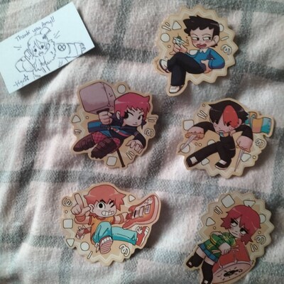 Scott Pilgrim Stickers Scott Pilgrim, Ramona Flowers, Knives Chau, Kim ...