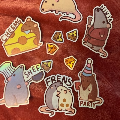 RAT Stickers Waterproof Holographic Stickers, Rat Sticker, Derpy ...