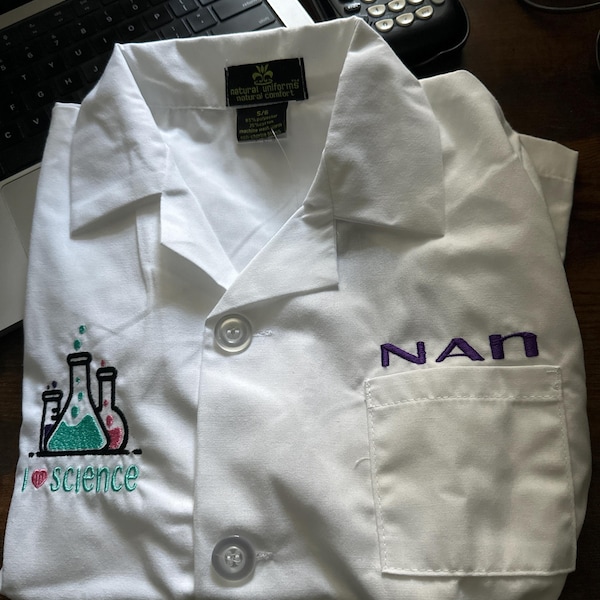 Kids' Custom Lab Coat, Embroidered Personalized Kids Lab Coat, Kids ...