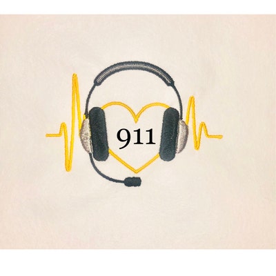 Headset Machine Embroidery Design - Etsy
